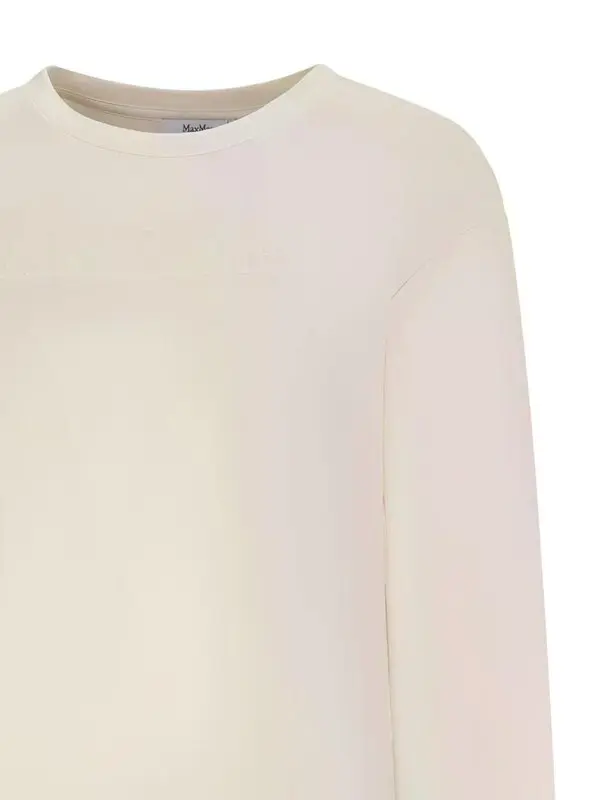 Max Mara Long-sleeved Embossed-logo Sweater