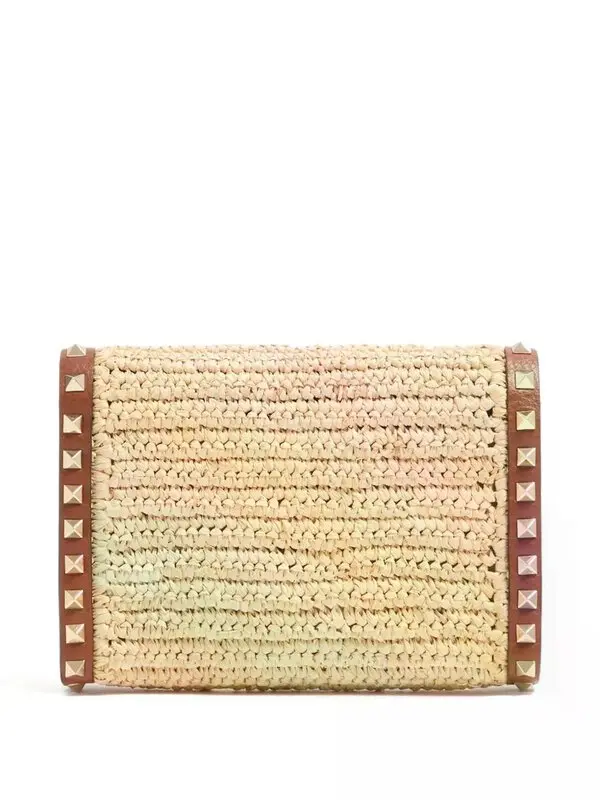 Valentino Garavani Mini Rockstud Raffia Bag
