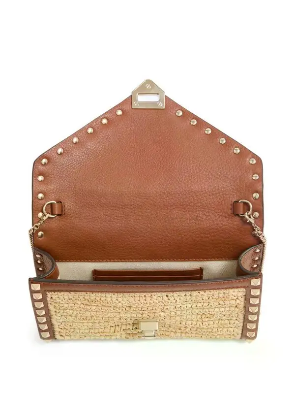Valentino Garavani Mini Rockstud Raffia Bag
