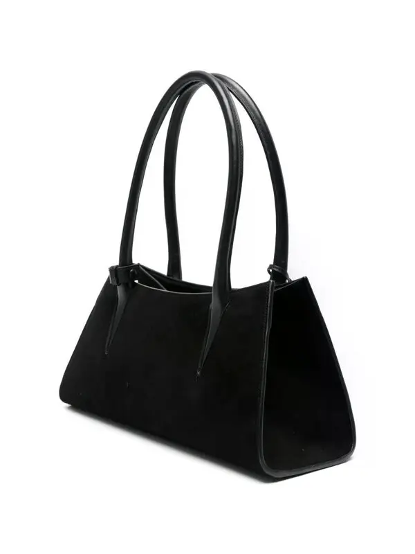 MUGLER Appliqué Shoulder Bag - Black