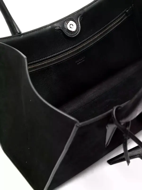 MUGLER Appliqué Shoulder Bag - Black
