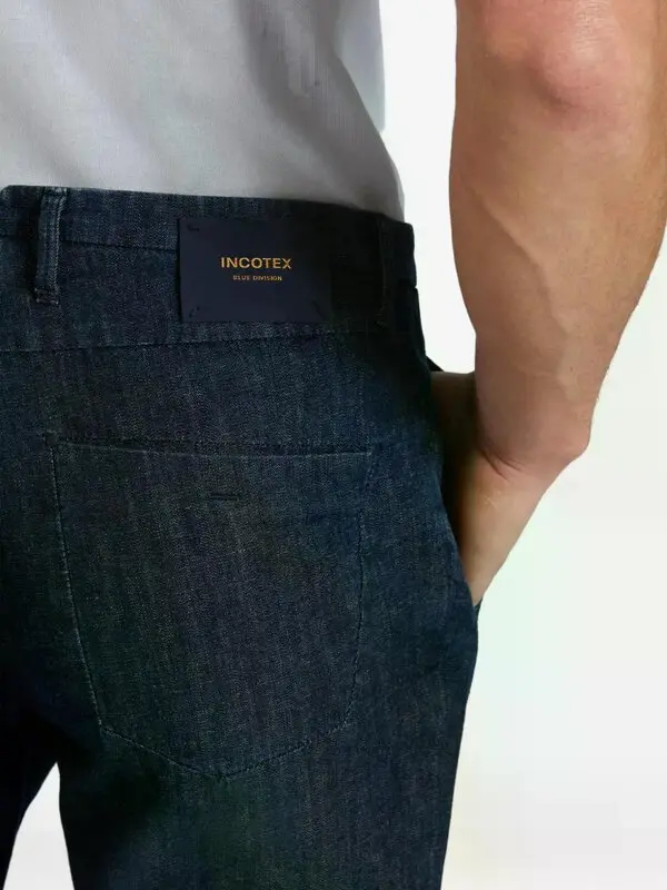 Incotex Pleated Five-pocket Jeans - Blue