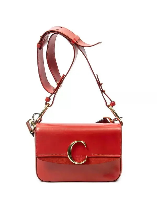 Chloé Small C Shoulder Bag - Red