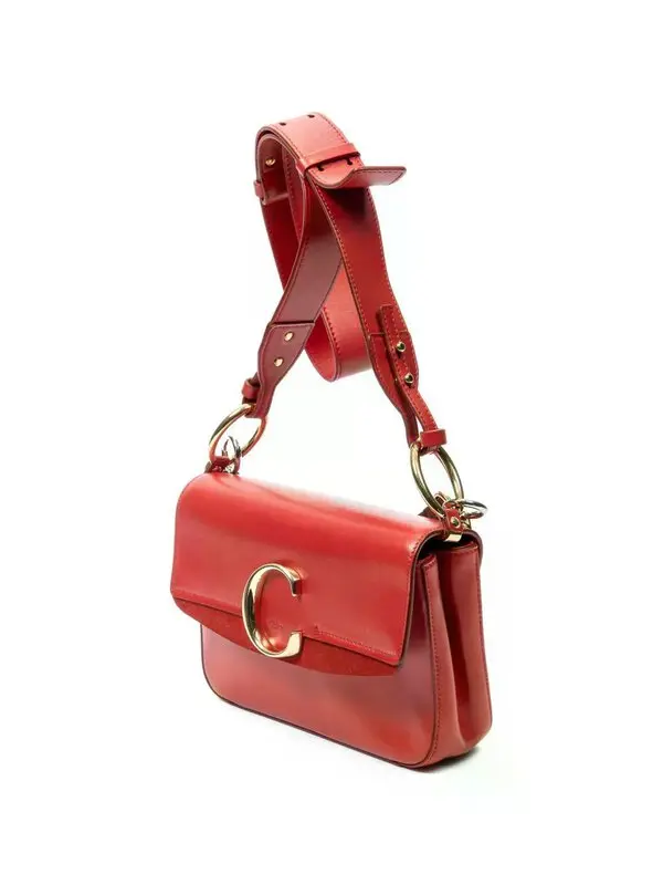Chloé Small C Shoulder Bag - Red