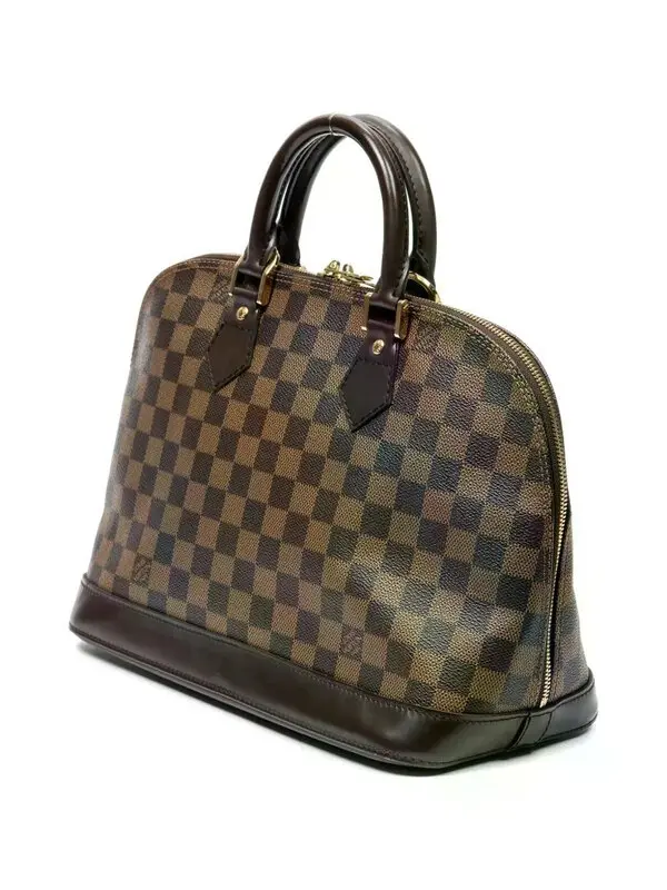 LOUIS VUITTON Alma Checked-pattern Tote Bag