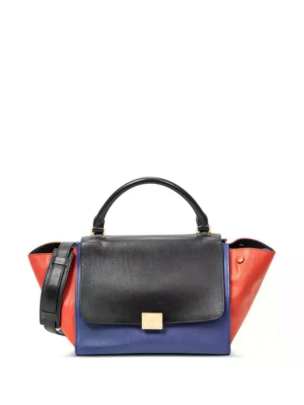 Celine Small Tricolor Trapeze Shoulder Bag - Blue
