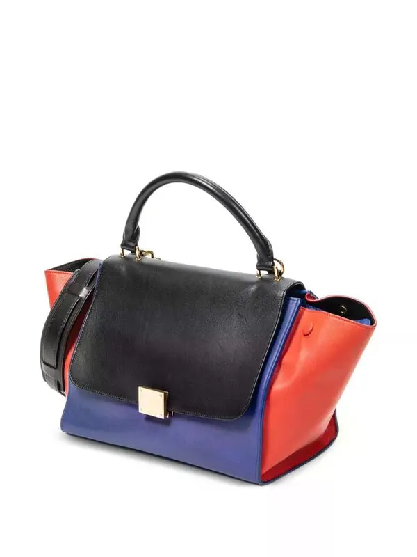 Celine Small Tricolor Trapeze Shoulder Bag - Blue