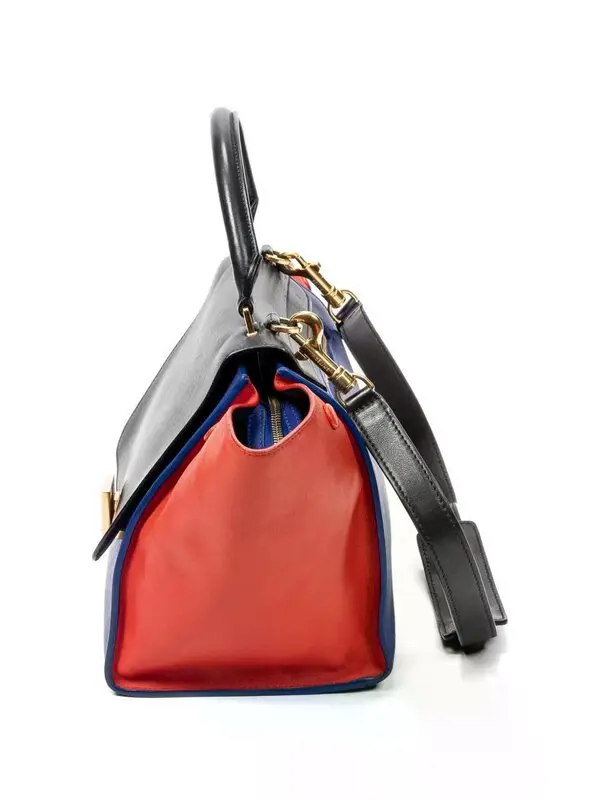 Celine Small Tricolor Trapeze Shoulder Bag - Blue