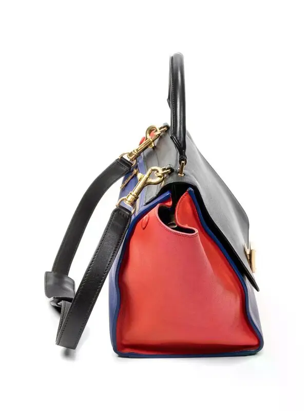 Celine Small Tricolor Trapeze Shoulder Bag - Blue