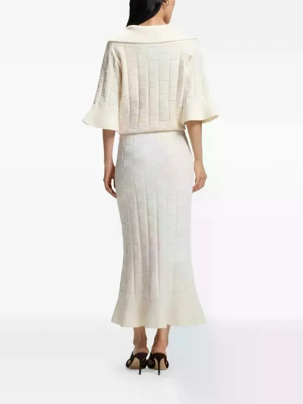 BOSS Knitted Woven Midi Skirt