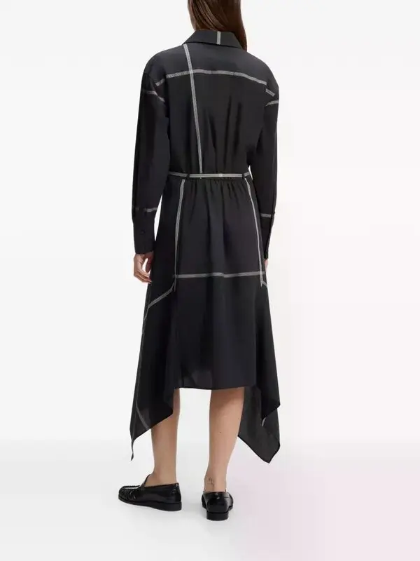 BOSS V-neck Belted Midi Dress