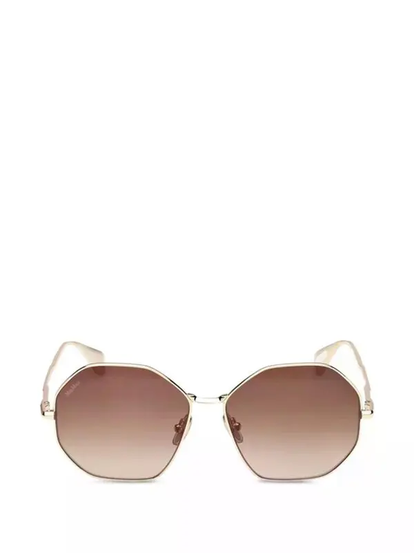 Max Mara Geometric Sunglasses - Gold
