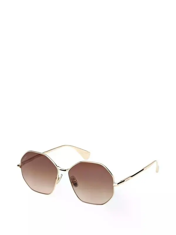 Max Mara Geometric Sunglasses - Gold