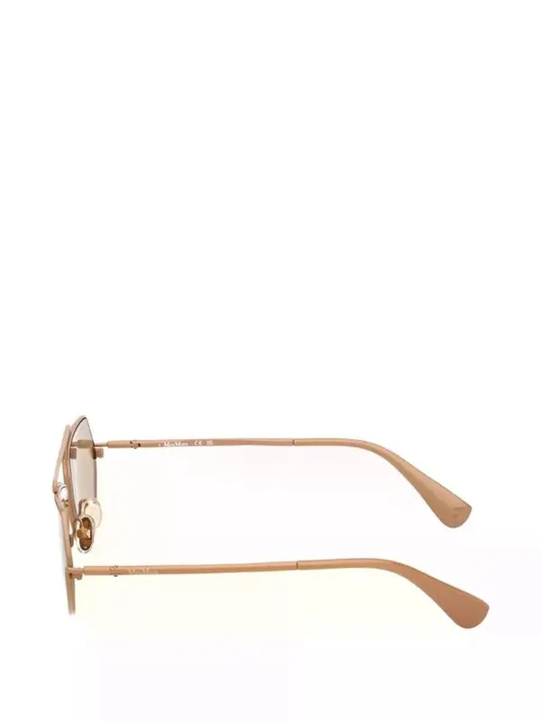 Max Mara Geometric-frame Sunglasses - Neutrals