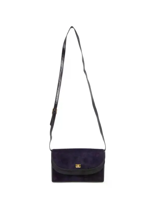 Celine 1980s Suede Shoulder Bag - Purple