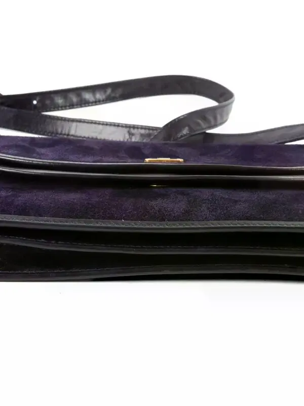 Celine 1980s Suede Shoulder Bag - Purple
