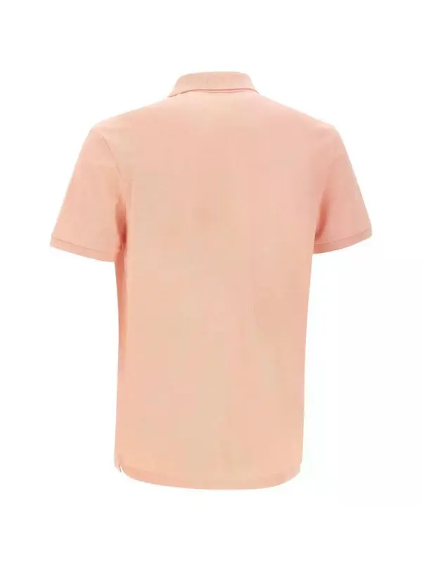 Lacoste Ribbed Logo Patch Polo Shirt - Pink