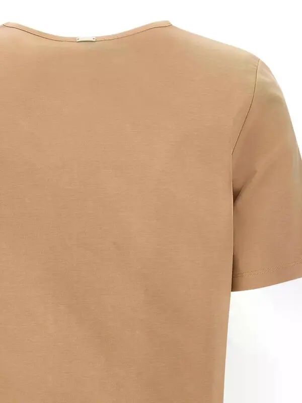 Herno Button Side Slit T-shirt - Neutrals