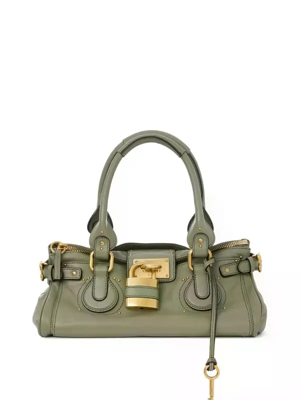 Chloé Paddington Leather Tote Bag - Green