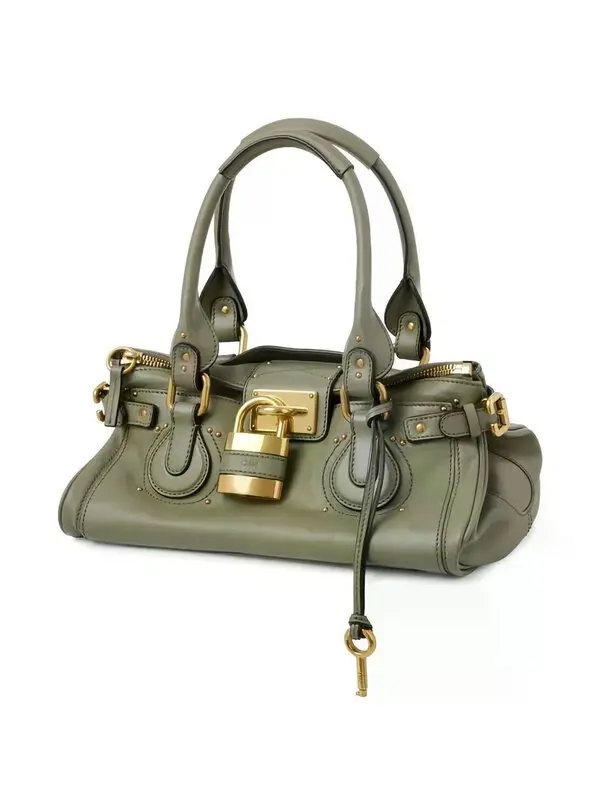 Chloé Paddington Leather Tote Bag - Green