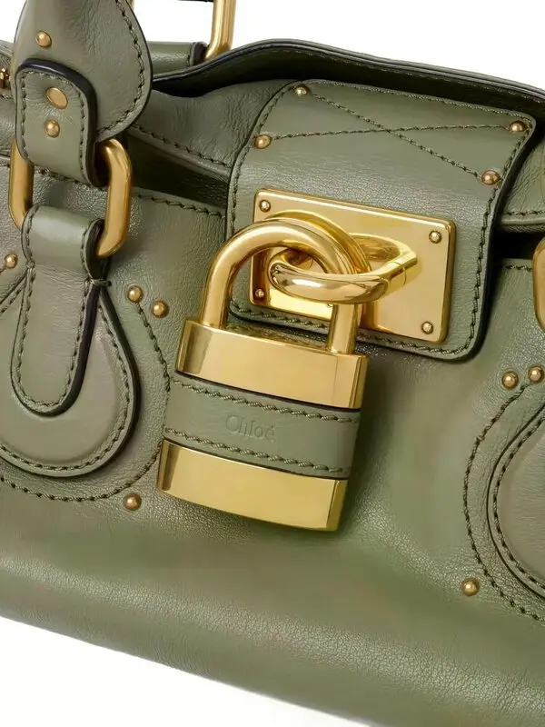 Chloé Paddington Leather Tote Bag - Green