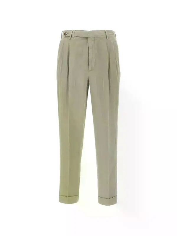 PT TORINO Buttoned Flap-pockets Trousers - Green