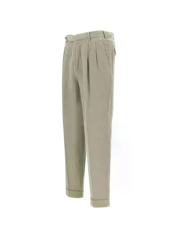 PT TORINO Buttoned Flap-pockets Trousers - Green