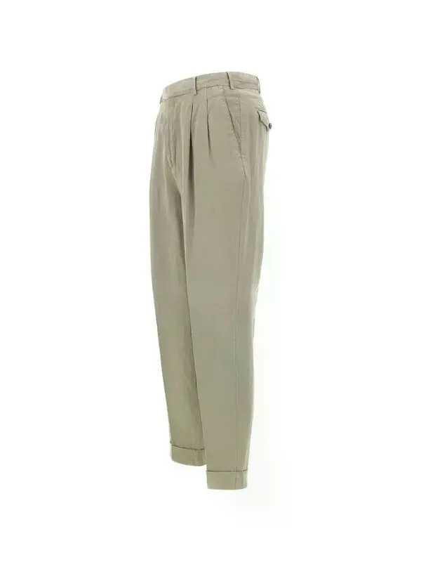 PT TORINO Buttoned Flap-pockets Trousers - Green