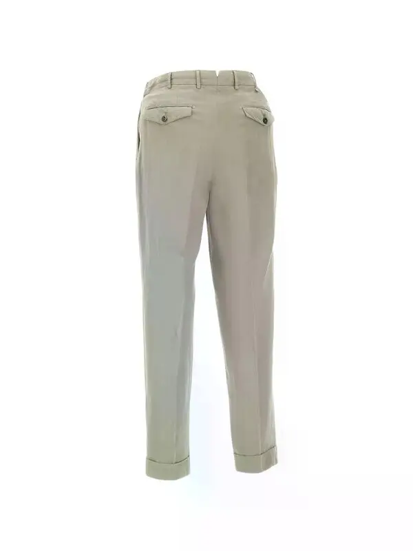 PT TORINO Buttoned Flap-pockets Trousers - Green