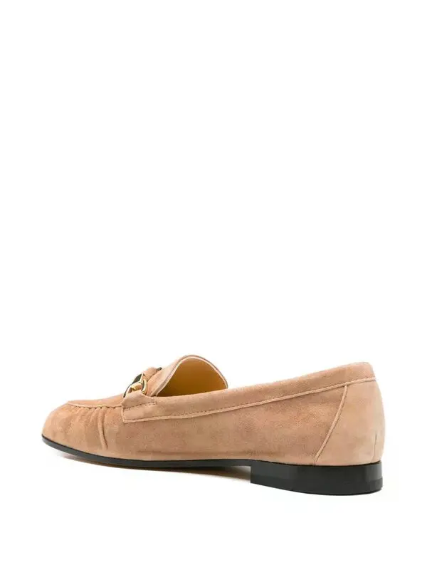 DOUCAL'S Suede Loafers With Gold-tone Hardware - Neutrals