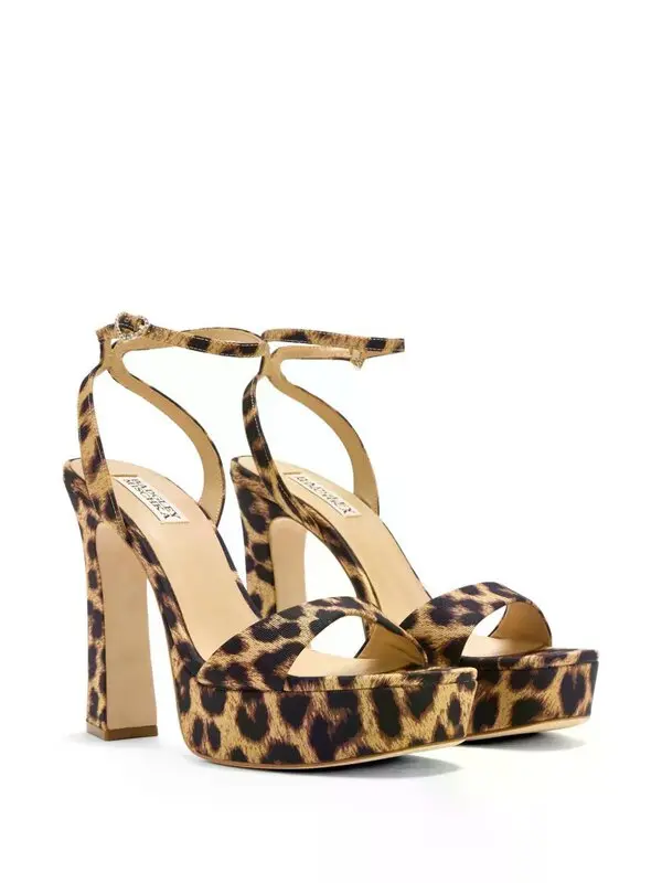 Badgley Mischka Caia Animal-print Platform-heel Sandals - Neutrals