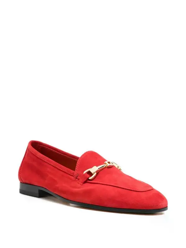 DOUCAL'S Hardware Suede Loafers - Red