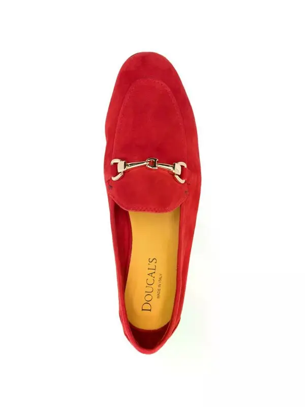 DOUCAL'S Hardware Suede Loafers - Red