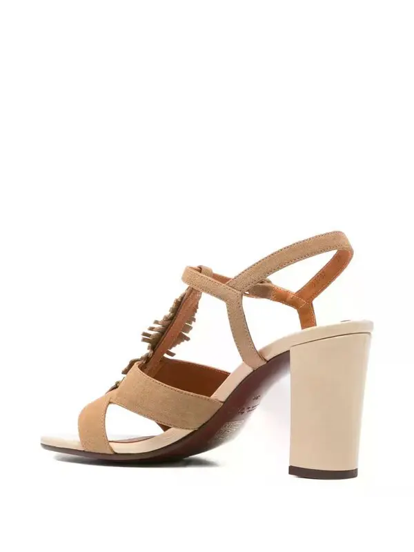 Chie Mihara Fringed Strap Sandals - Neutrals