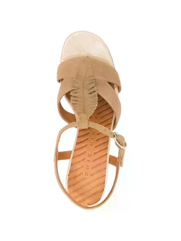 Chie Mihara Fringed Strap Sandals - Neutrals