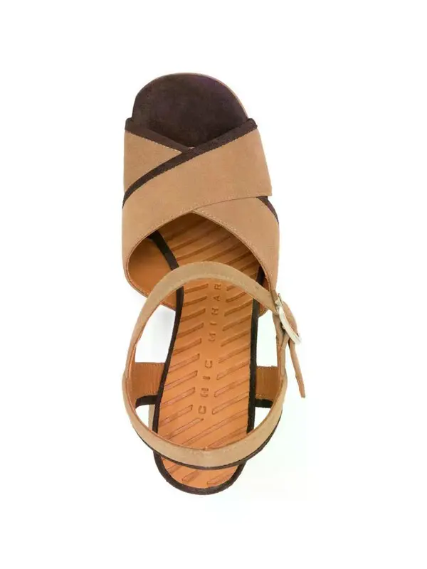 Chie Mihara Criss-cross Strap Sandals - Brown
