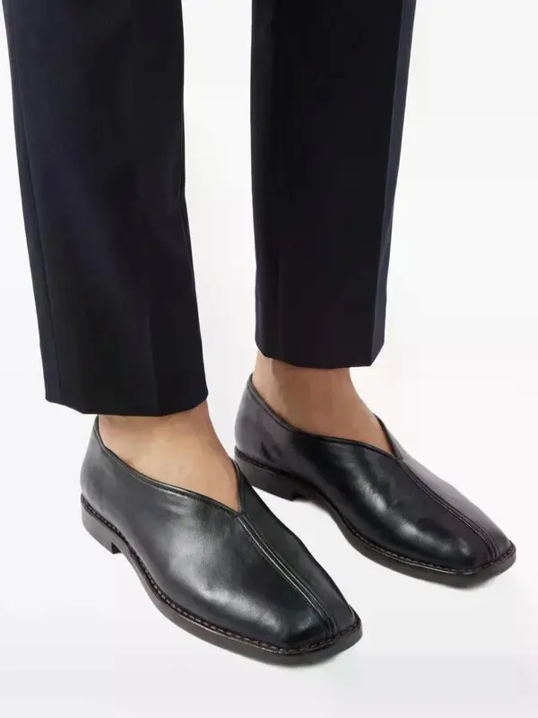 LEMAIRE Leather Flat Piped Slippers