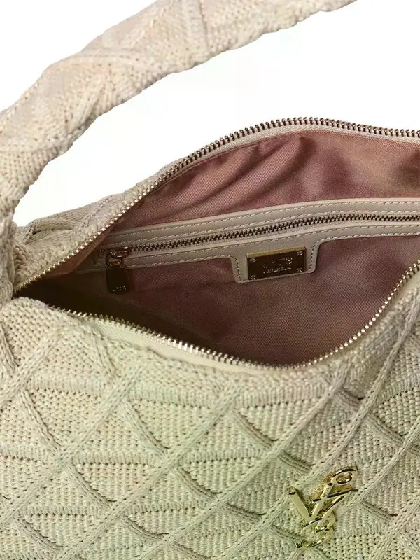 V°73 Braided Handle Logo Shoulder Bag - Neutrals