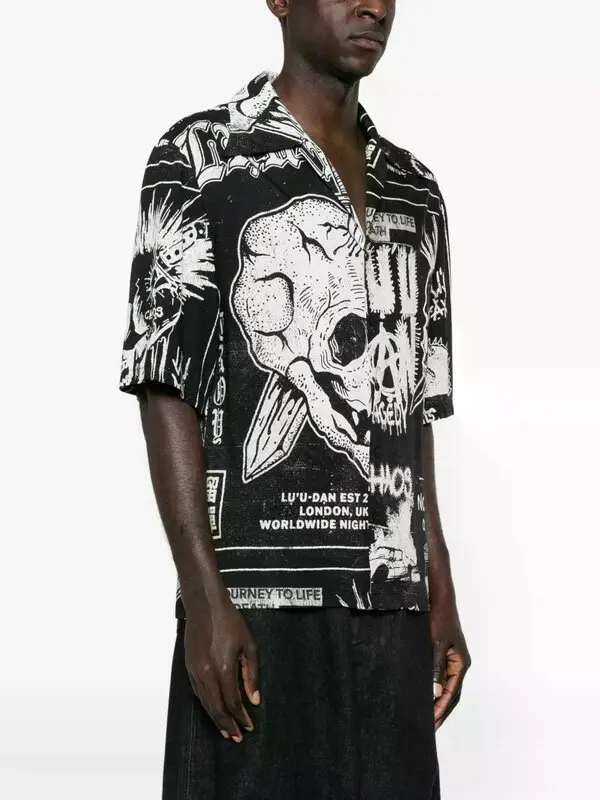 LỰU ĐẠN Skull-print Shirt