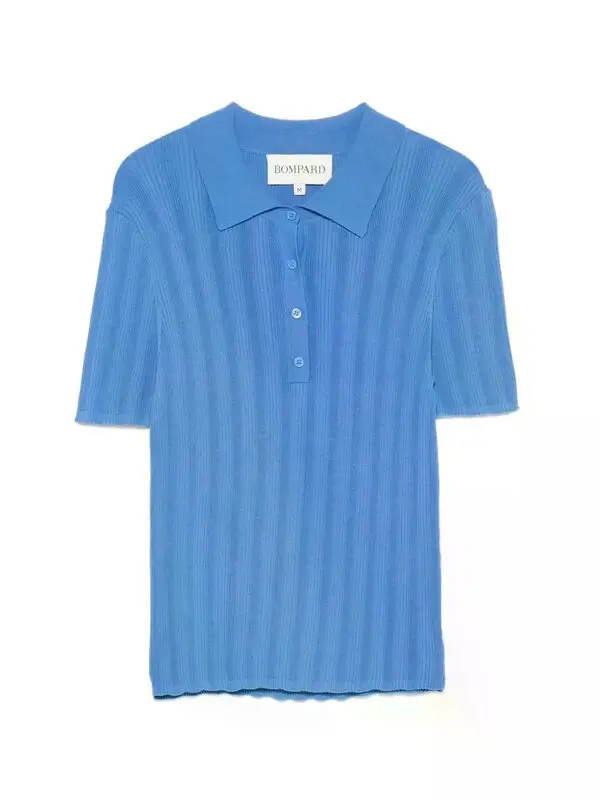 Eric Bompard Ribbed Polo Shirt - Blue