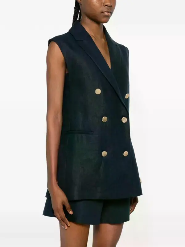 Max Mara Double-breasted Sleeveless Jacket