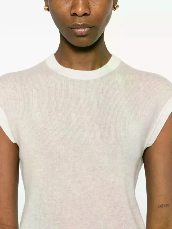 Eric Bompard Sleeveless Vest With Contrasting Trims - Neutrals