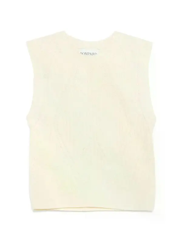 Eric Bompard Ribbed Sleeveless Vest - Yellow