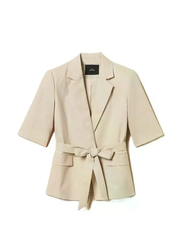 TWINSET Belted Blazer - Neutrals