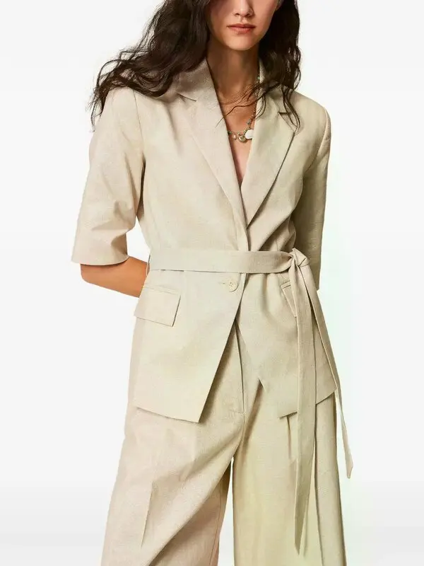 TWINSET Belted Blazer - Neutrals