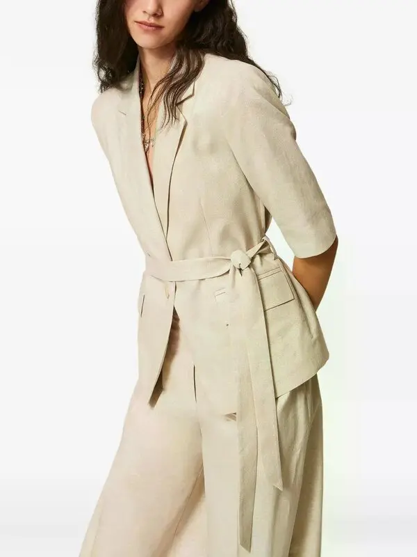 TWINSET Belted Blazer - Neutrals
