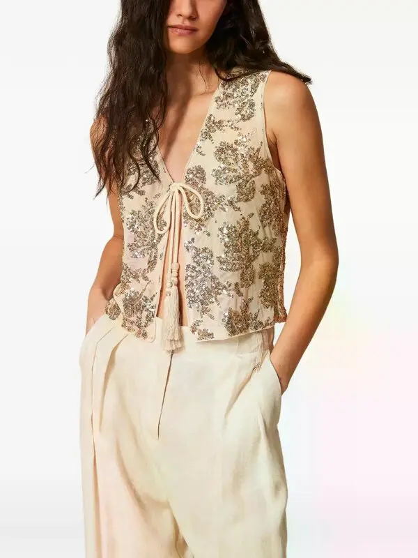 TWINSET Sequin-embellished Gilet