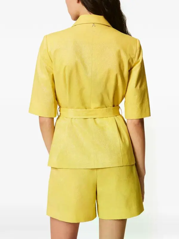 TWINSET Short-sleeved Belted Blazer - Yellow