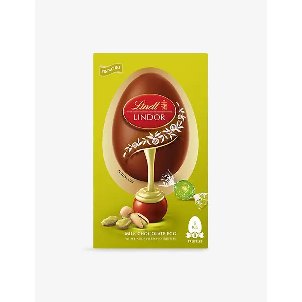 LINDT Lindor Milk Chocolate Egg With Pistachio Truffles 260g - One-color