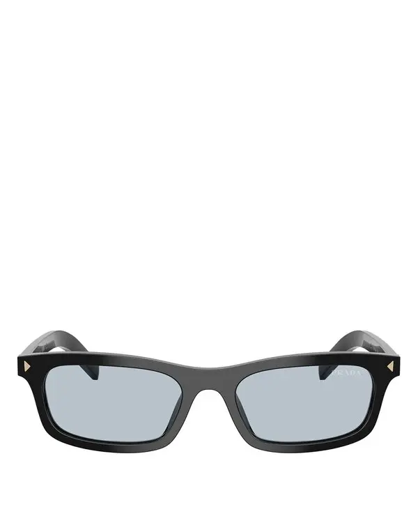 Prada Pillow Sunglasses, 53mm - Black/blue/grey
